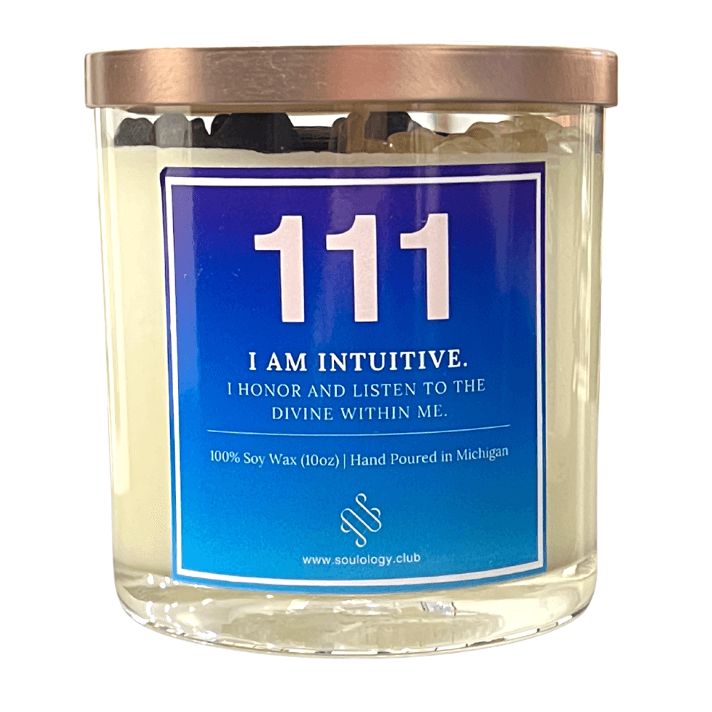 111 Angel Number Affirmation Candle – Soulology.Club